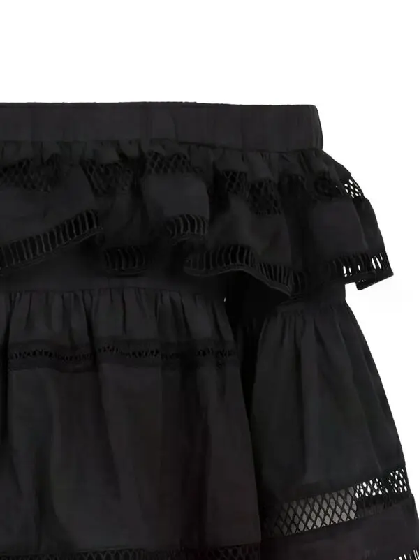 CHRISTY LYNN Angela Ruffled Off-the-shoulder Top - Black