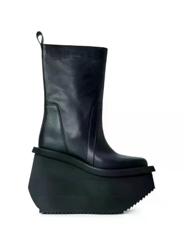 Rick Owens Factory Platform Pull-tab Boots - Black