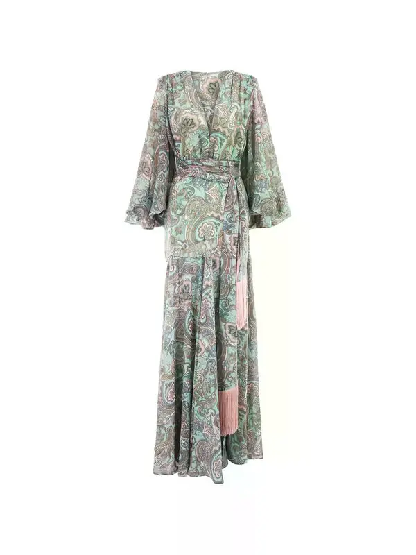BRONX AND BRONCO Paisley Print Gown - Green