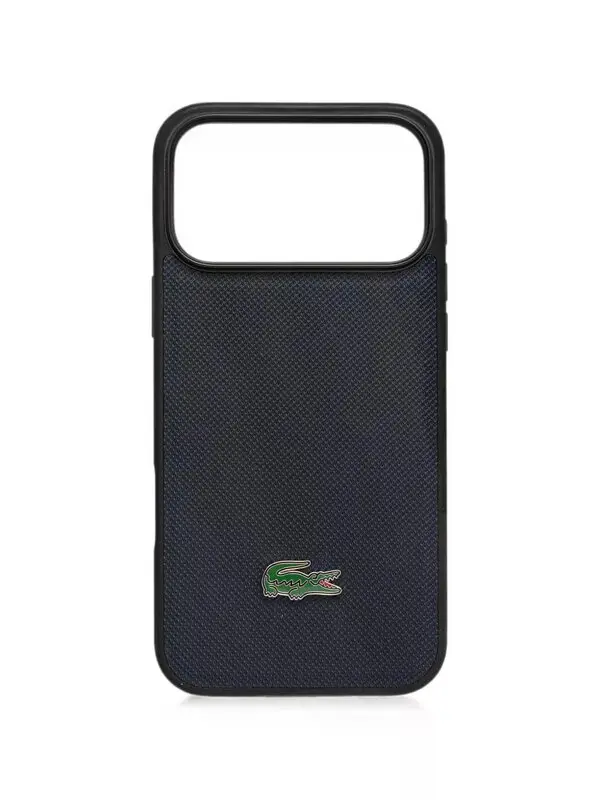 Lacoste Logo-plaque Textured Iphone 17 Pro Max Case - Blue