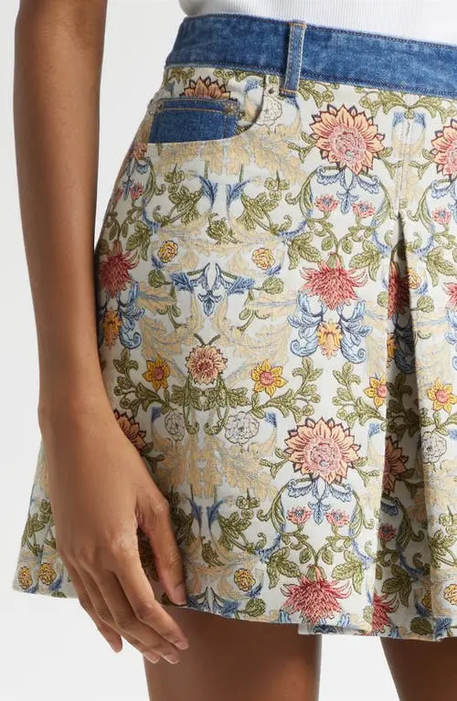 Cinq À Sept Kaiya Floral Tapestry Miniskirt
