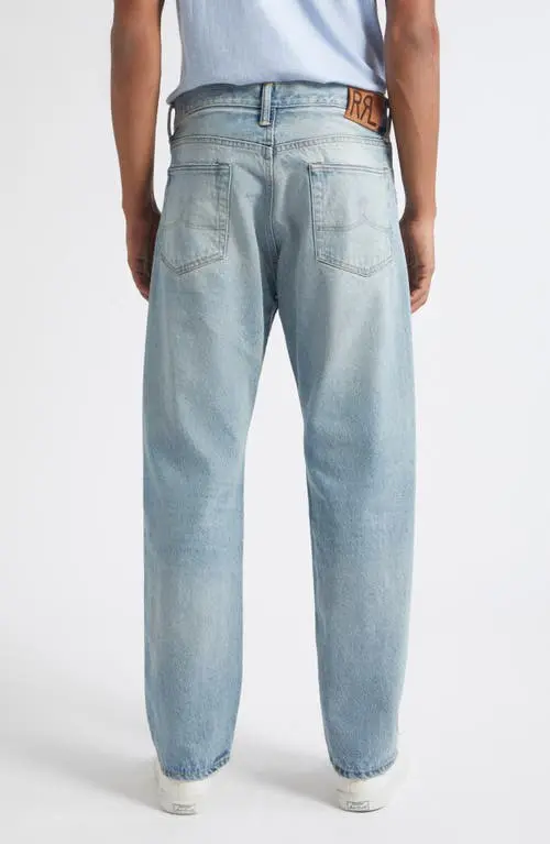 Double Rl Ripped Straight Leg Jeans