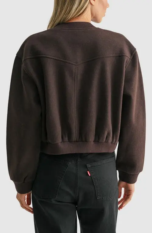 ALL IN FAVOR Snap-front Bomber Jacket - Chocolate