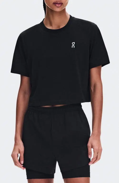 On Train-t Cropped T-shirt - Black