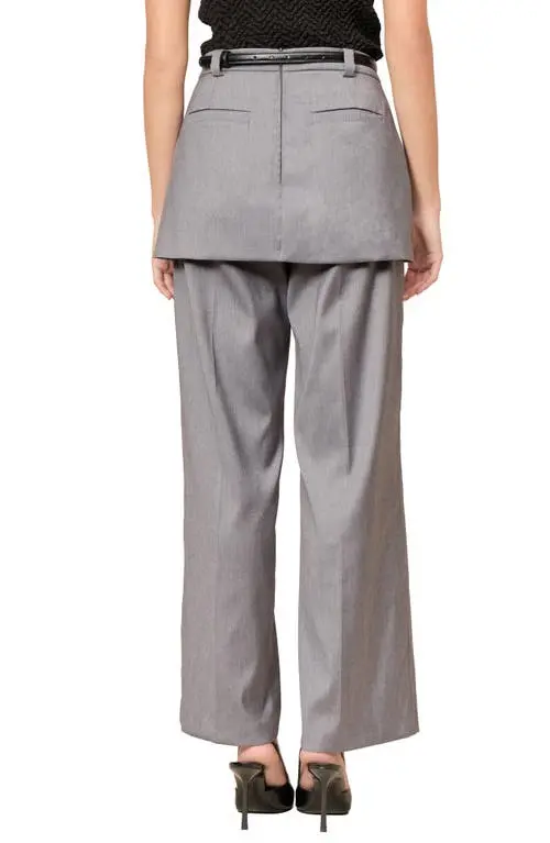 MAUDE CLUB Roxy Layered Waist Wide Leg Pants
