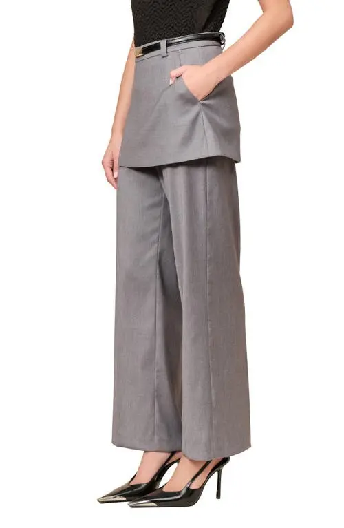 MAUDE CLUB Roxy Layered Waist Wide Leg Pants