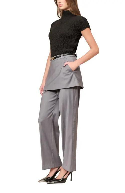 MAUDE CLUB Roxy Layered Waist Wide Leg Pants