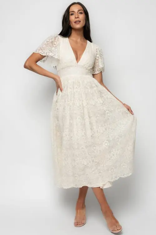BALTIC BØRN Aphrodite Lace Dress - White