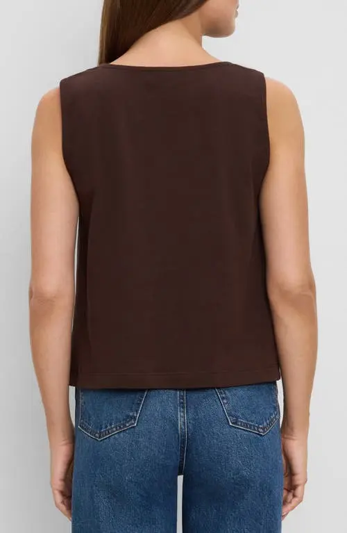 Michael Stars Asymmetric Pleated Cotton Top - Java
