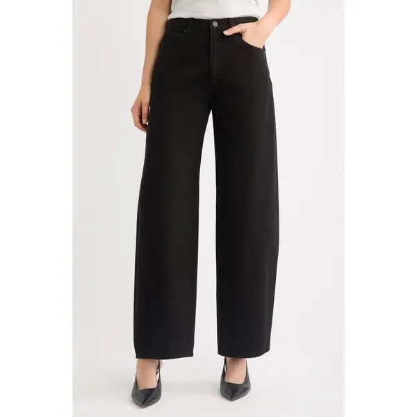 FRAME The Bow Wide Leg Jeans - Black