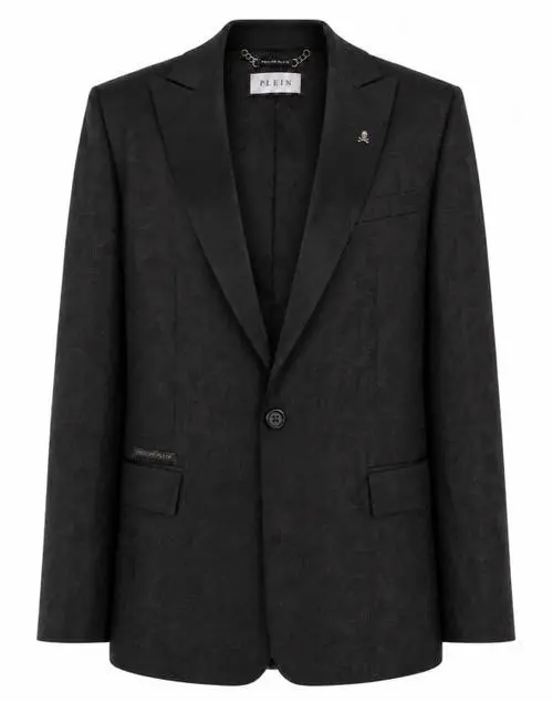 Philipp Plein Jacquard Blazer Regular Fit Monogram