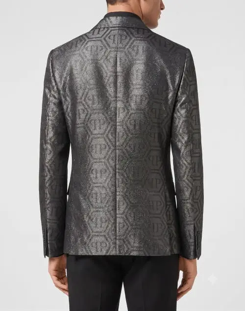 Philipp Plein Jacquard Blazer Regular Fit Monogram