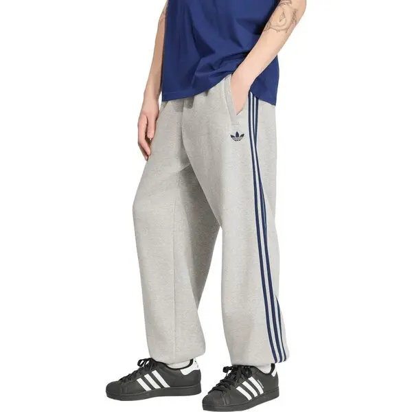Adidas 3-stripes Fleece Joggers - Medium Grey Heather