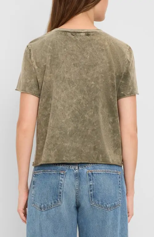 Michael Stars Jackie Raw Edge Crewneck T-shirt - Caper