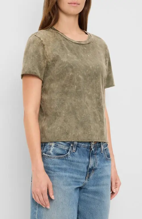 Michael Stars Jackie Raw Edge Crewneck T-shirt - Caper