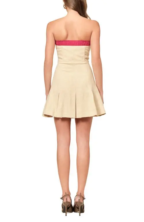 MAUDE CLUB Viola Linen Blend Minidress