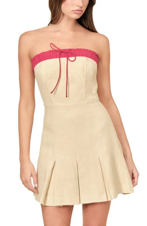 MAUDE CLUB Viola Linen Blend Minidress