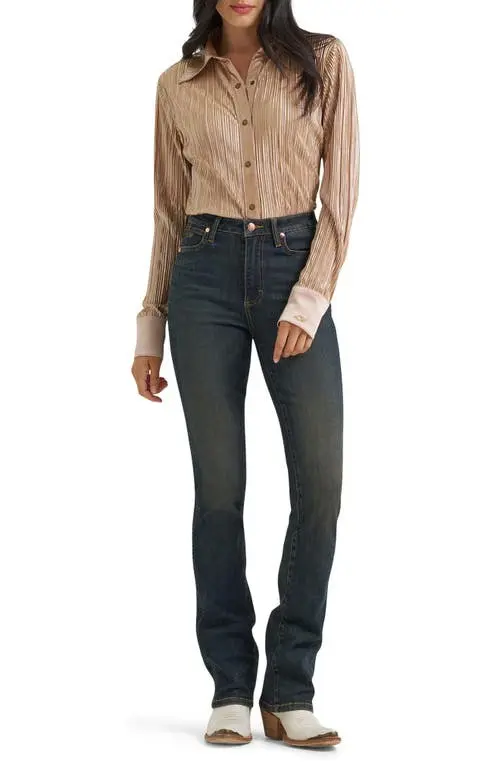Wrangler Western High Waist Straight Leg Jeans