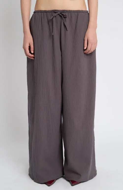 MUSE ASSEMBLY Crinkled Wide Leg Trousers