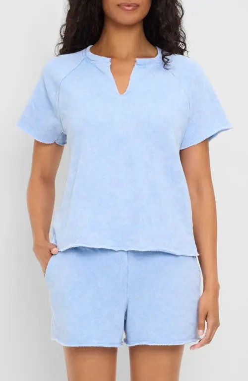 Michael Stars Jessie Notched Neck T-shirt - Sky