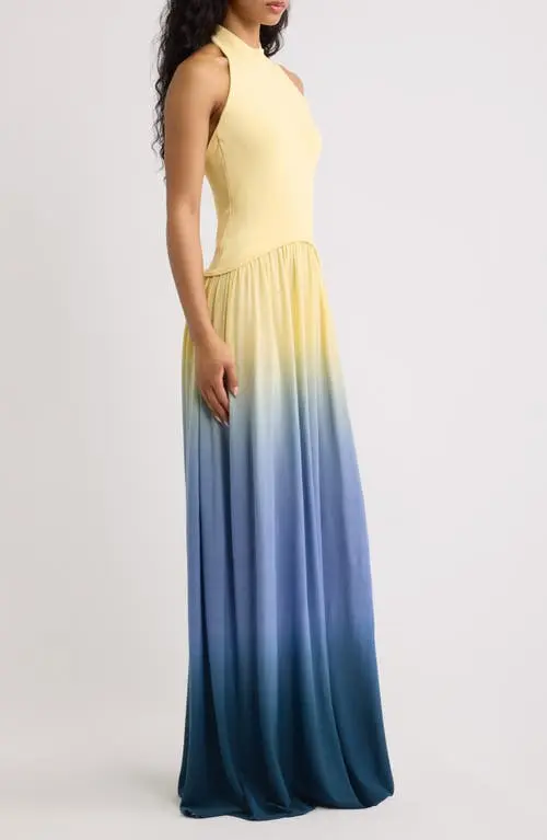 Solid & Striped Halterneck Maxi Dress - Ombre