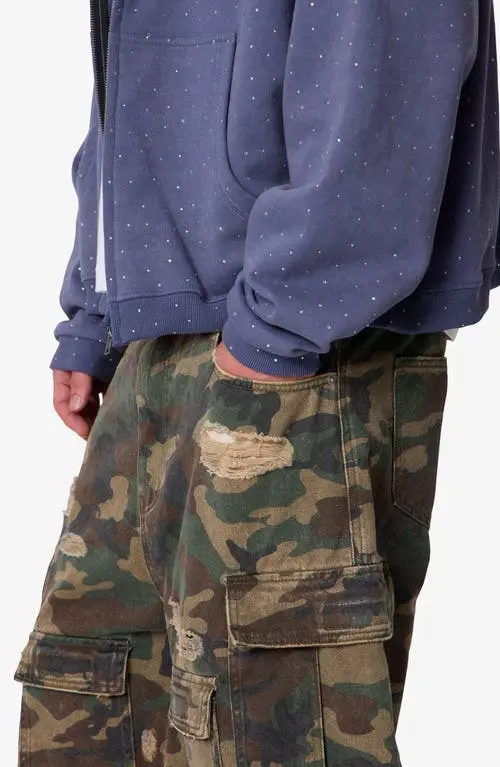 Mnml Distressed Baggy Cargo Shorts