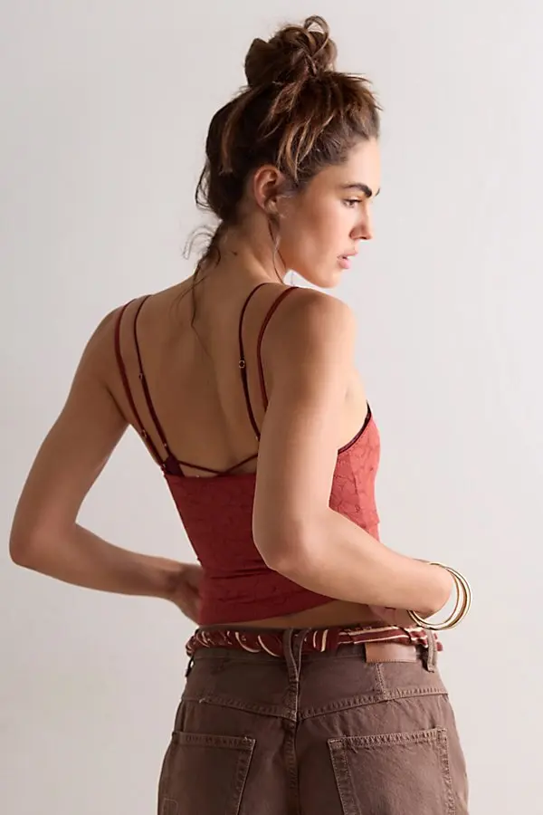 Free People Intimately Smooth Talking Lace Cami - Paper Lantern