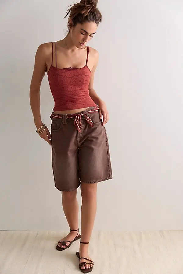 Free People Intimately Smooth Talking Lace Cami - Paper Lantern