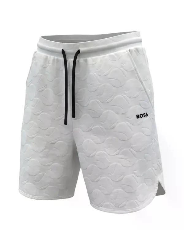 BOSS Jt Member Jacquard-pattern Shorts - White