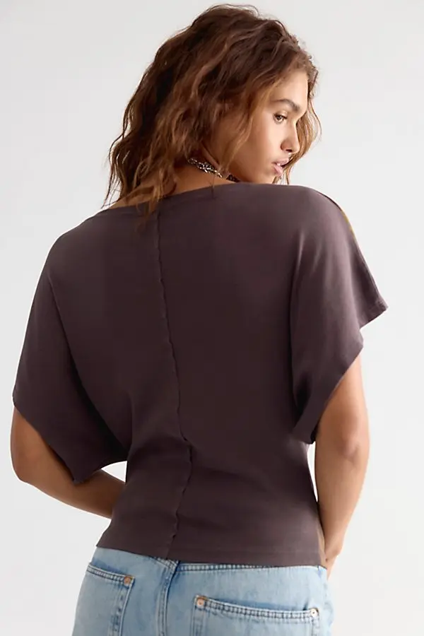 Free People In My Element" Printed Short Sleeve Tee