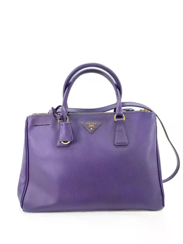Prada Saffiano Leather Galleria Handbag - Purple