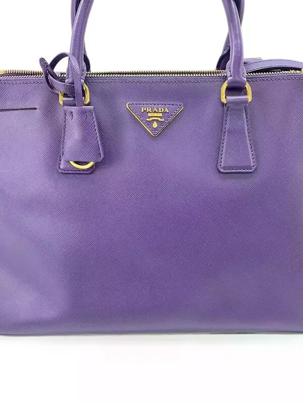 Prada Saffiano Leather Galleria Handbag - Purple