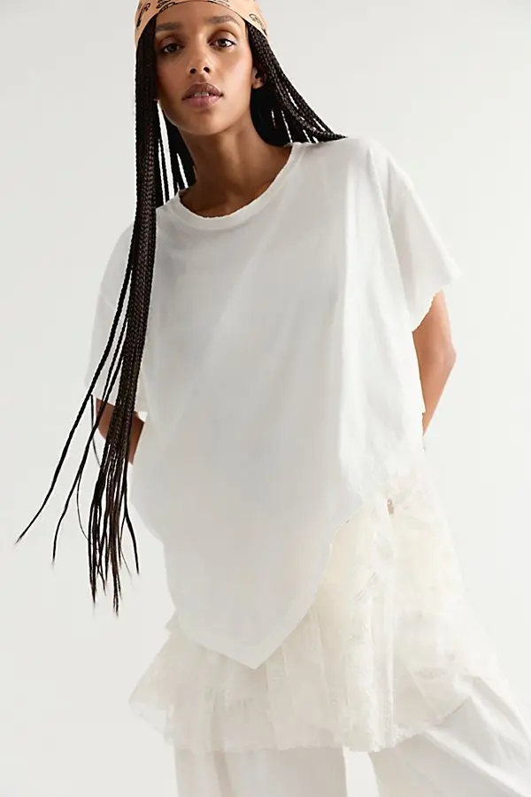 TRICIA FIX Easy Asymmetric Tee - Ivory