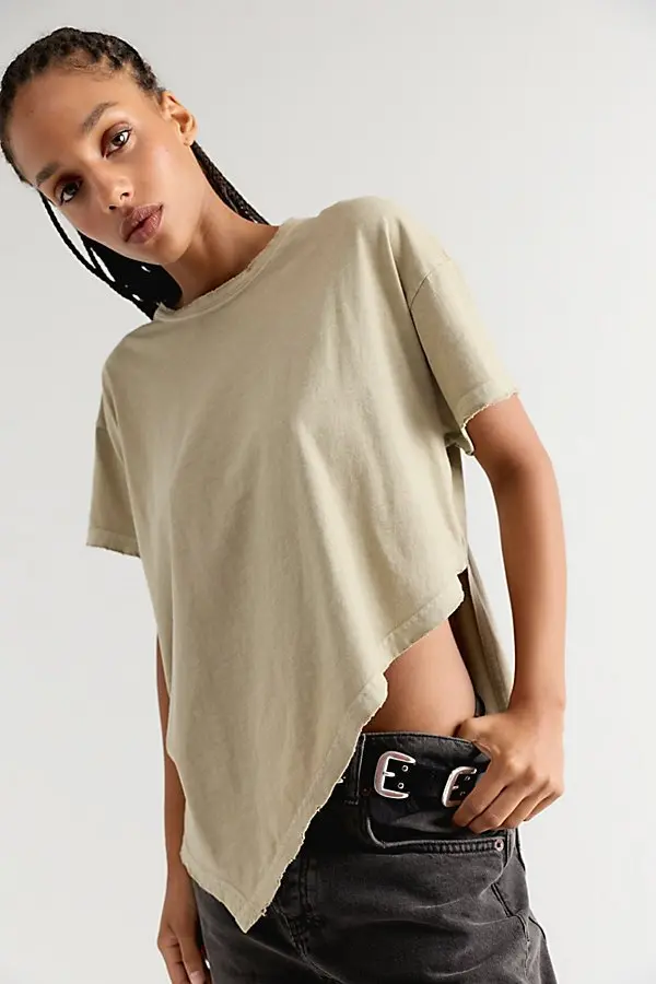 TRICIA FIX Easy Asymmetric Tee - Plaza