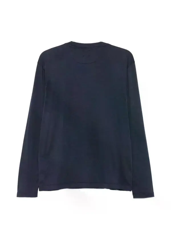 Eleventy Crew-neck Long-sleeved T-shirt - Blue