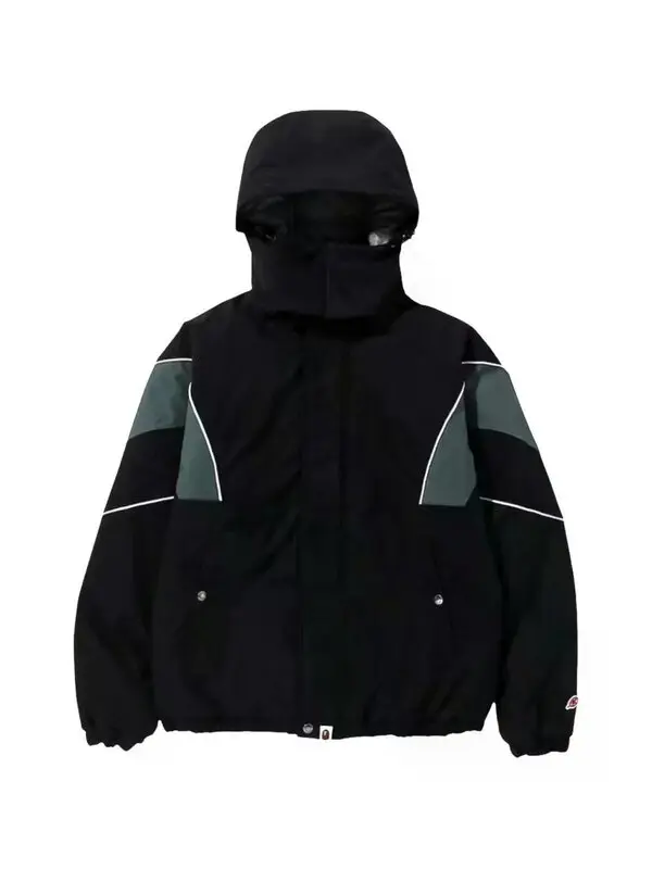 A BATHING APE Panelled Football Jacket - Black