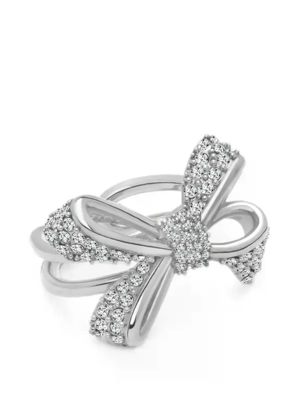 Oscar De La Renta Crystal-embellished Bow Ring