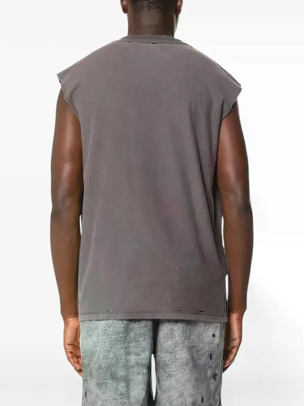 PURPLE BRAND Distressed Logo Tank Top