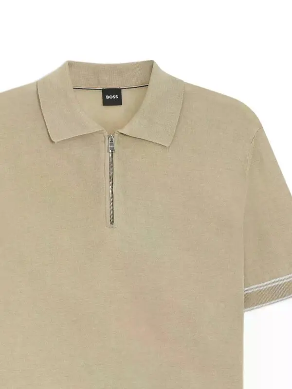 BOSS Norbertino Zip-neck Knitted Polo Shirt