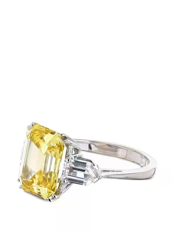 FANTASIA BY DESERIO Emerald-cut Yellow Cubic Zirconia Ring