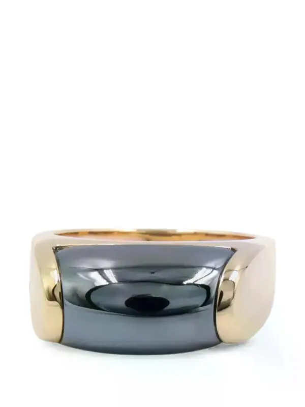 BVLGARI 2010s Tronchetto Hematite Ring