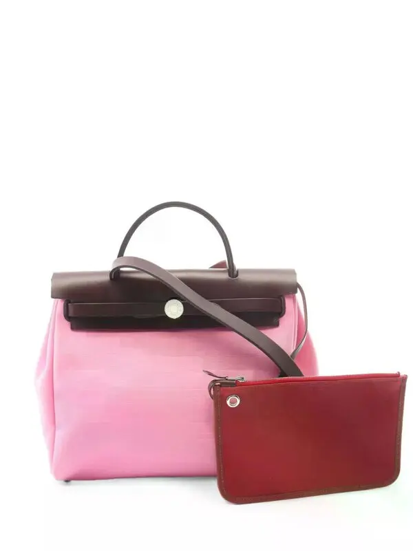 Hermès Herbag Zip Two-way Tote Bag - Pink