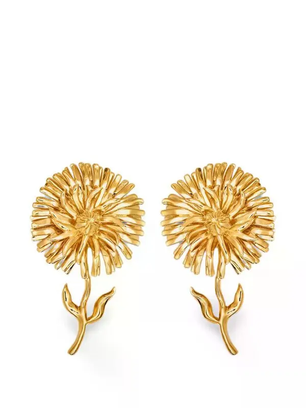Oscar De La Renta Daisy Clip-on Earrings - Gold