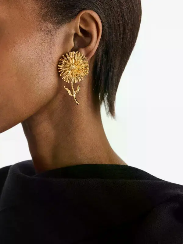 Oscar De La Renta Daisy Clip-on Earrings