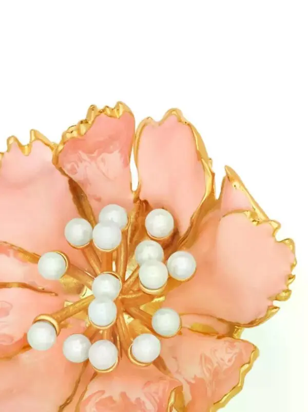 Oscar De La Renta Carnation Clip-on Earrings