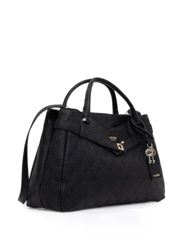 Guess Monogram-debossed Key-charm Tote Bag