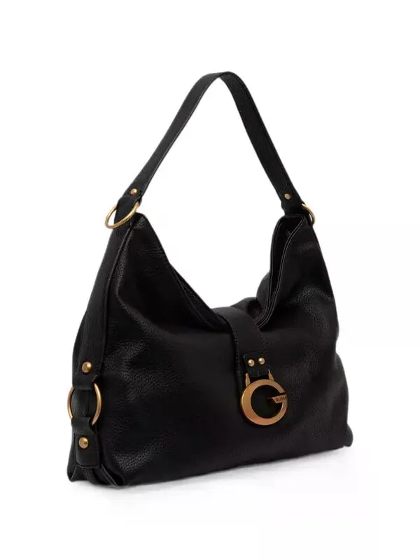 Guess Large Camden Logo-plaque Shoulder Bag - Black
