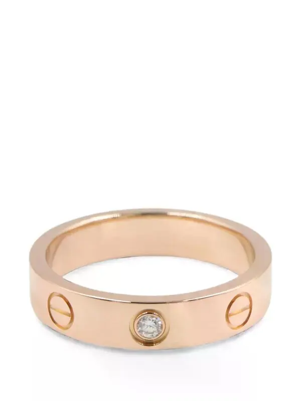 Cartier 2010s Mini Love Diamond Ring - Pink
