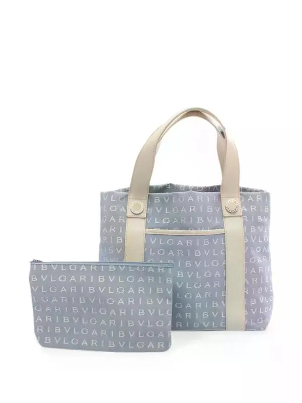 BVLGARI 2000s Logomania Tote Bag - Blue