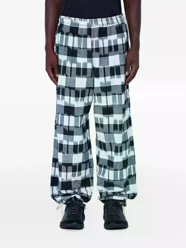 NOMARHYTHM Geometric-pattern Pocket Trousers - Grey